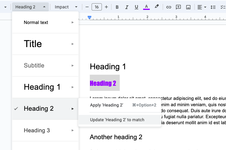 How to Change the Font of a Paragraph Style in Google Docs