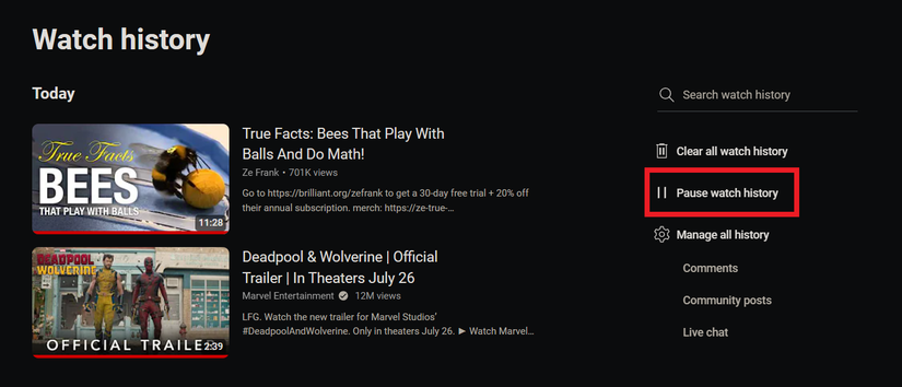 How to View and Manage Your YouTube Watch History