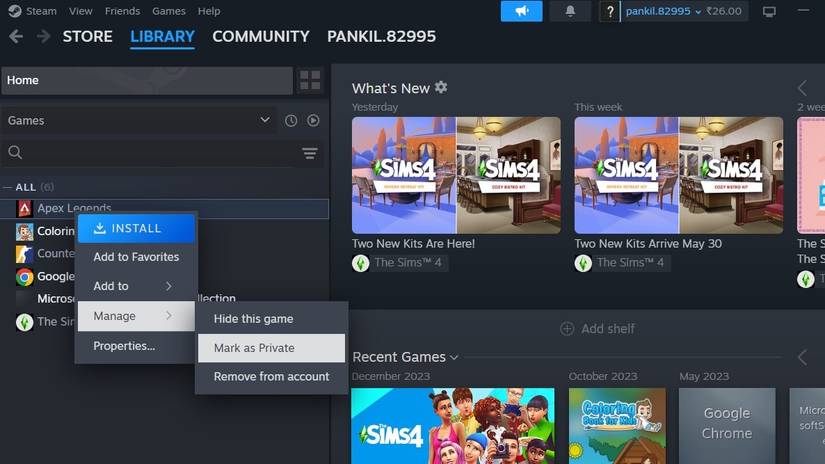 How to Hide Your Steam Activity