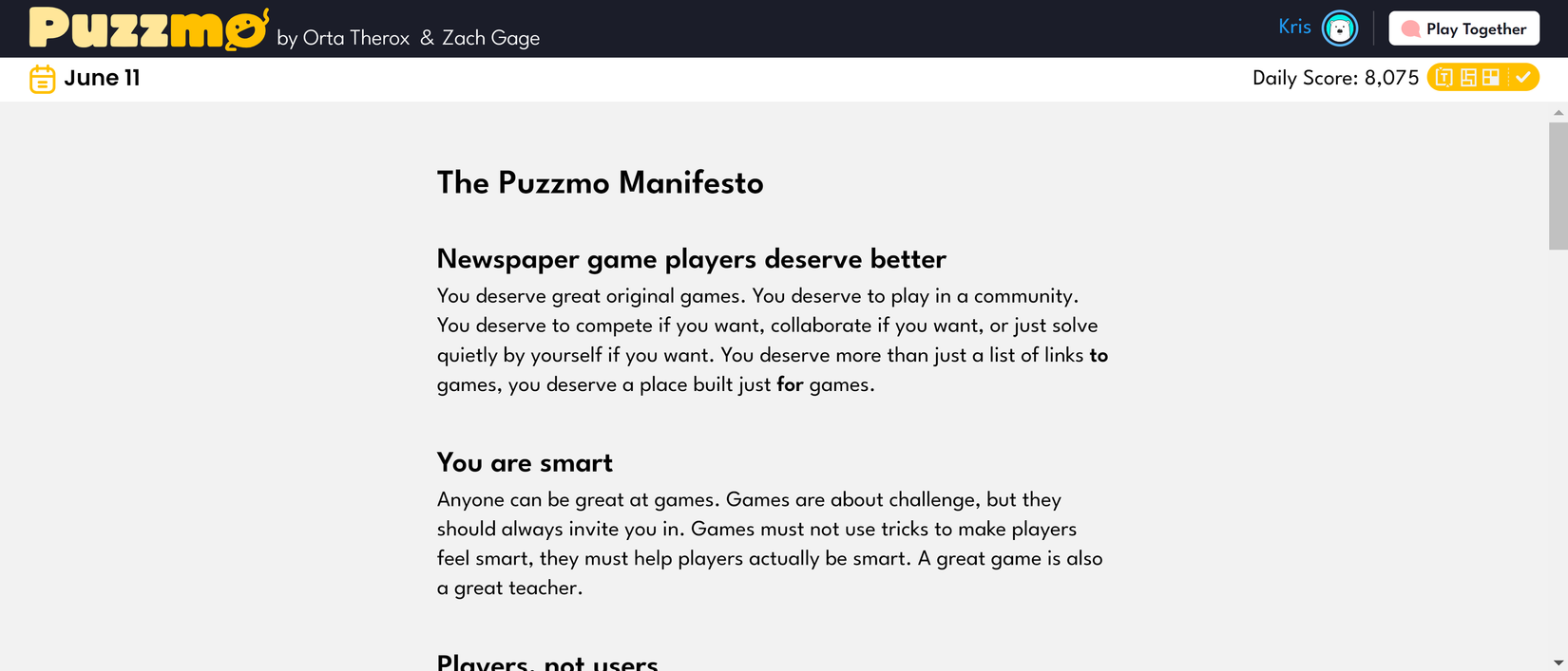 Once You Finish the NYT's Games, You Need to Visit Puzzmo