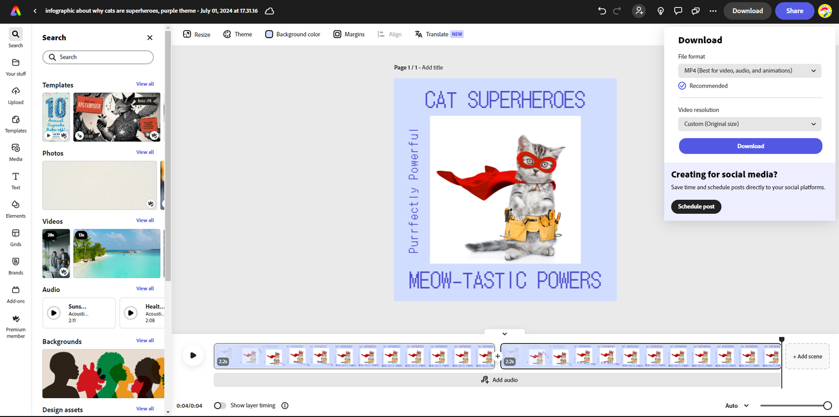 How to Animate Your Photos, Text, and Graphics in Adobe Express