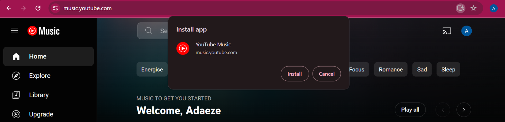 How to Install YouTube Music on Your PC From the Browser