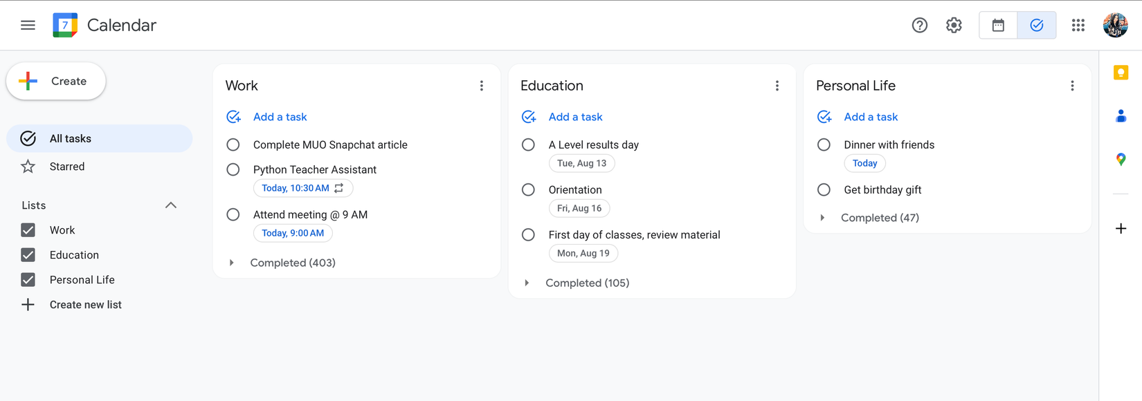 Here’s How I Use Google Tasks to Organize My Life