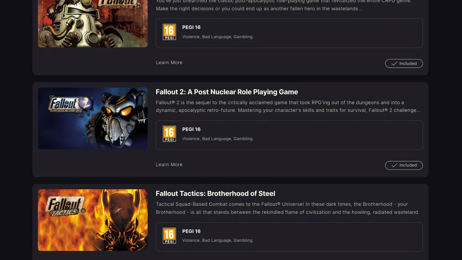 Some Classic Fallout Games Are Free on the Epic Games Store Right Now