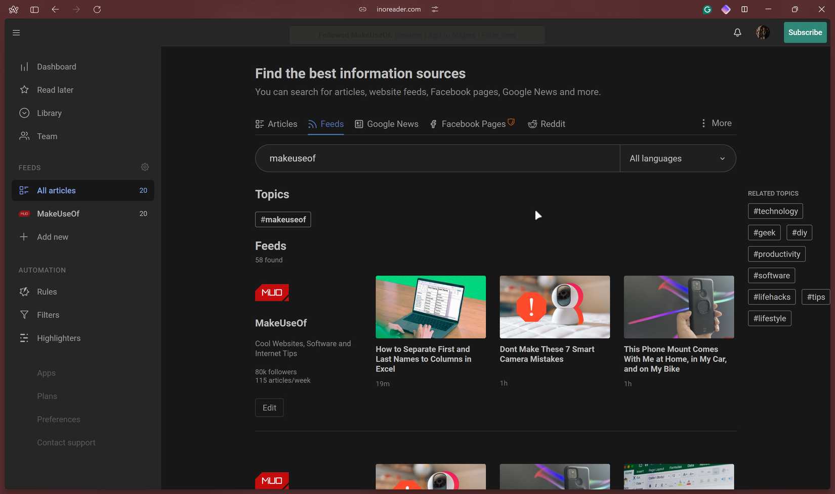 How I Use a Free App to Build My Personal News Feed