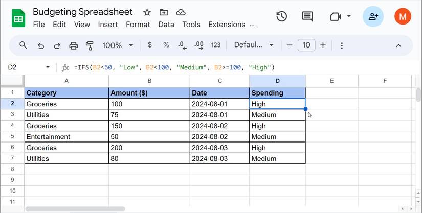 These 8 Google Sheets Formulas Simplify My Budgeting Spreadsheet