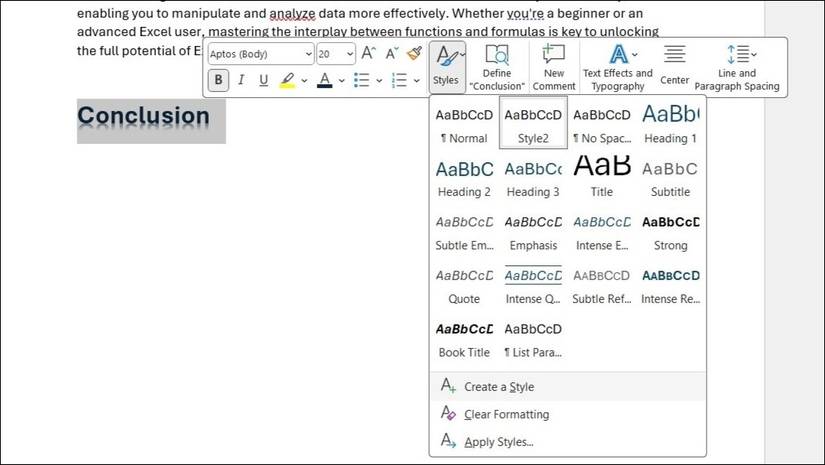 Use Styles in Microsoft Word to Format Your Documents Consistently