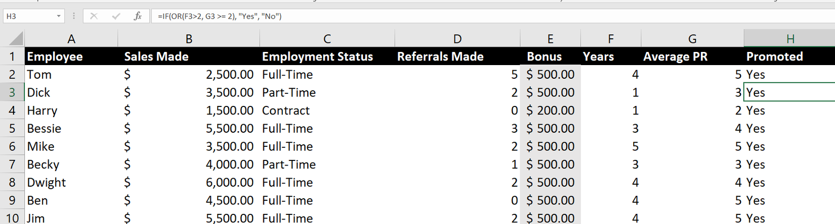 Combine IF and AND/OR Functions for More Complex Logic in Excel