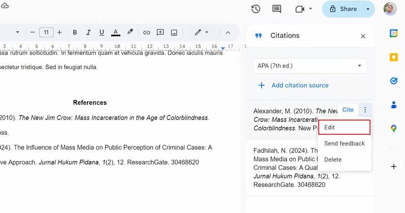 How to Use Citations in Google Docs