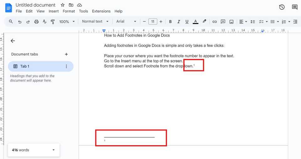 How to Add Footnotes in Google Docs