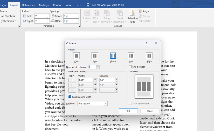 Design Professional Reports With Multi-Column Word Layouts