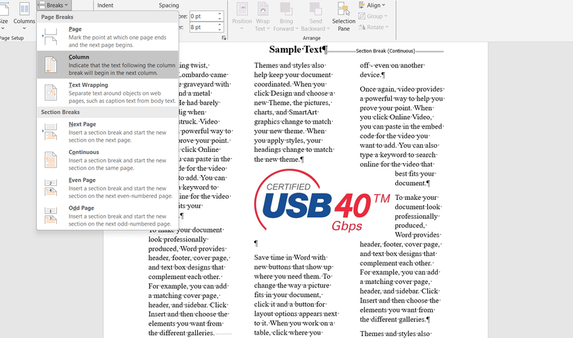 Design Professional Reports With Multi-Column Word Layouts