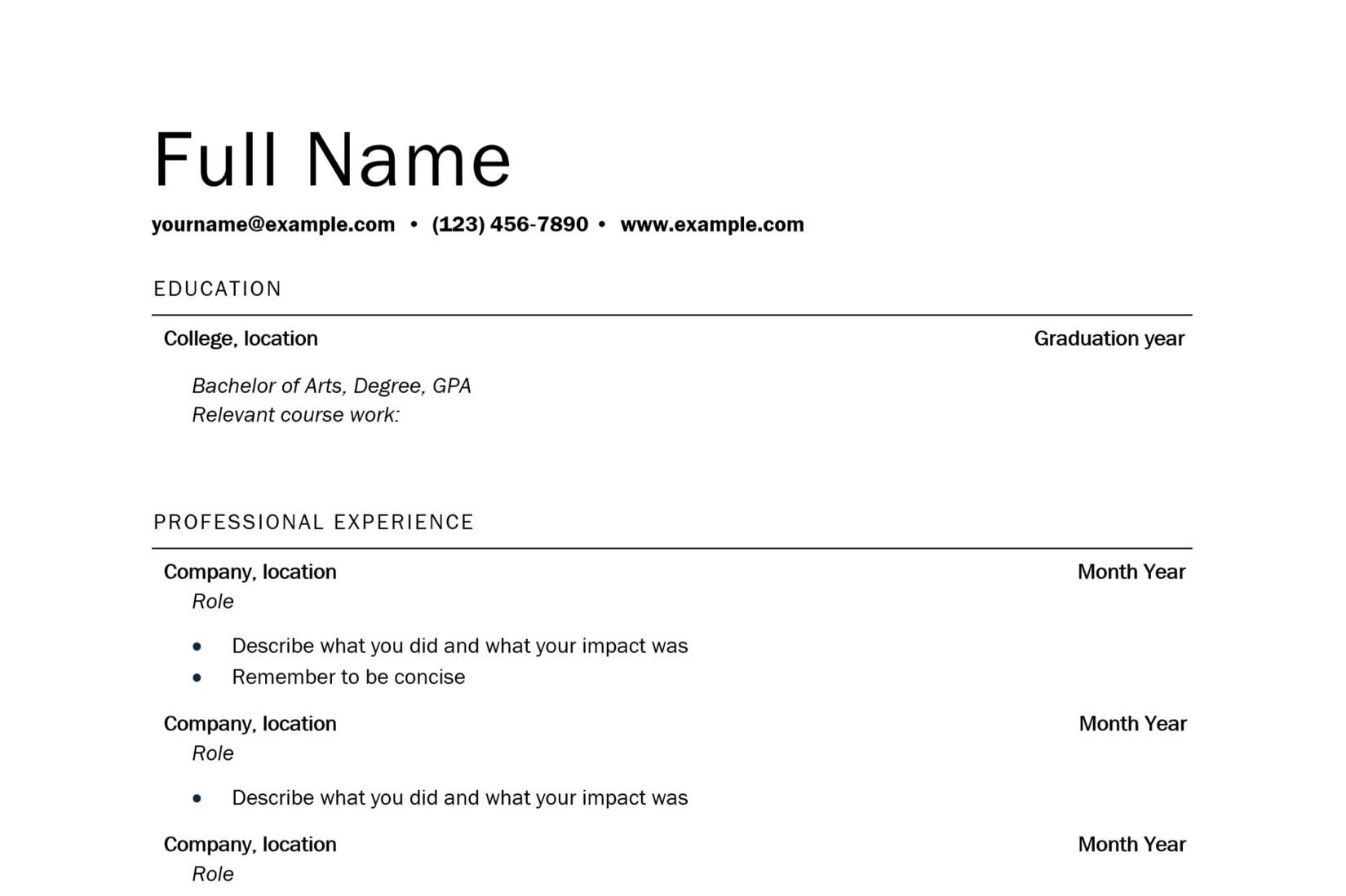 The 9 Best Word Resume Templates That Make You Look Like a Pro