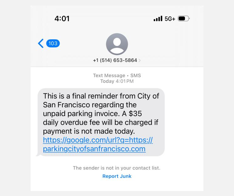 PSA: That Parking Fine SMS You Received Is Likely a Phishing Scam