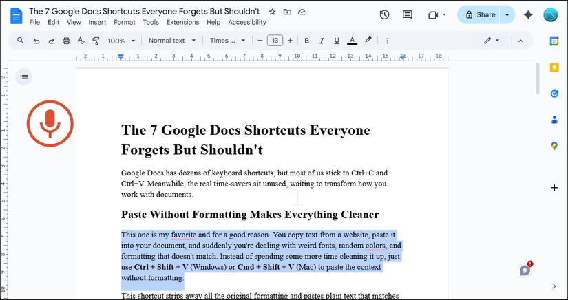 The 7 Google Docs Shortcuts Everyone Forgets But Shouldn't