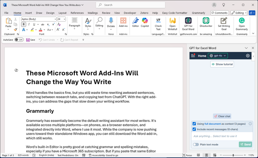 These Microsoft Word Add‑Ins Completely Transformed How I Write