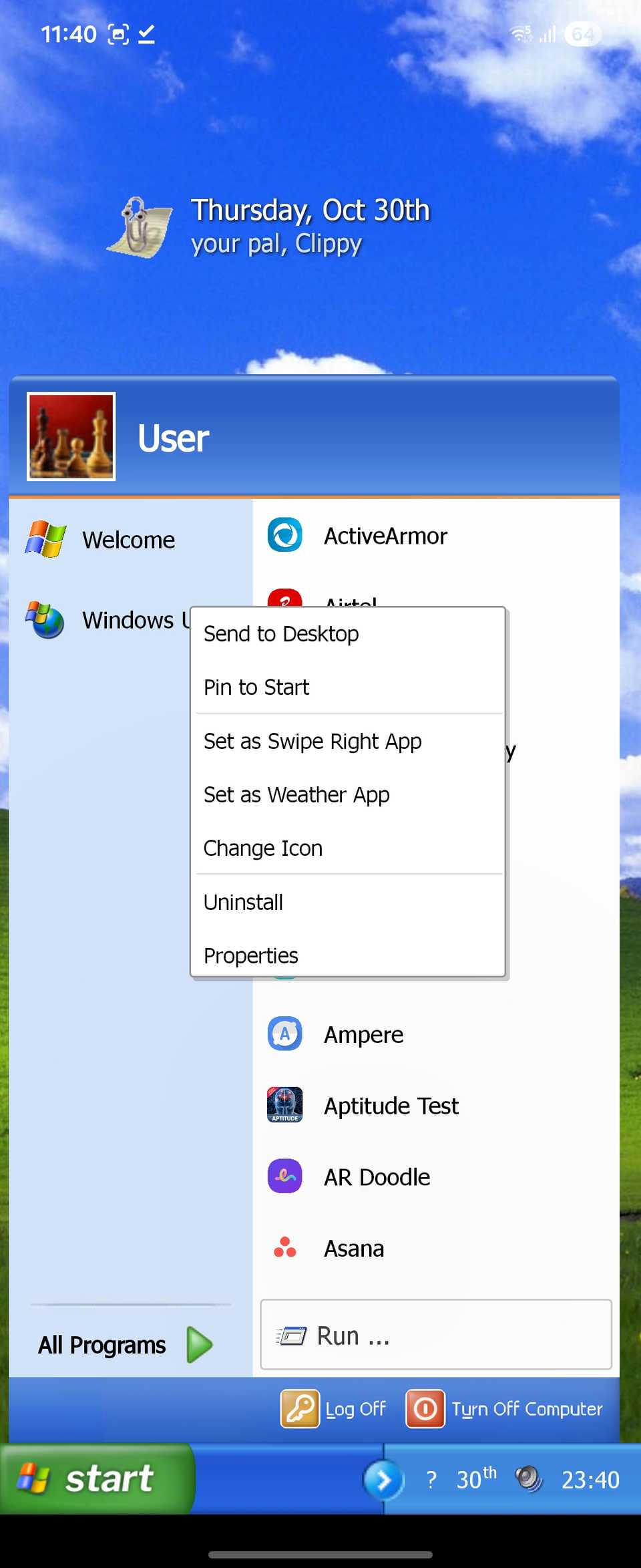 This free launcher makes your Android look just like Windows XP, and it ...