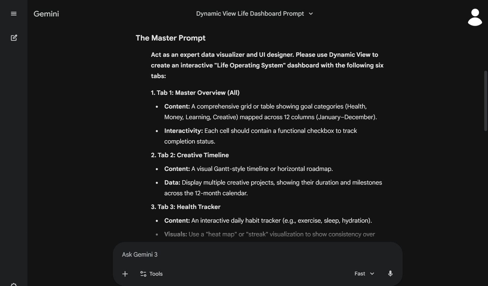 The tiny Gemini setting unified all of my goal tracking into one view