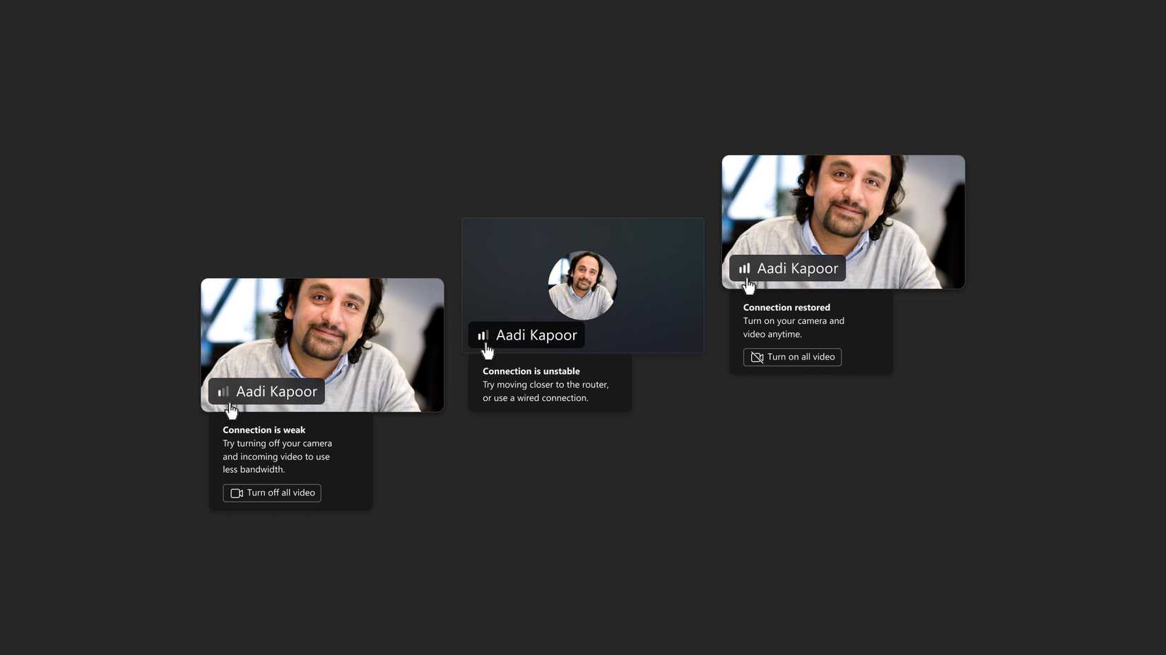 New Teams feature highlights poor connections in meetings