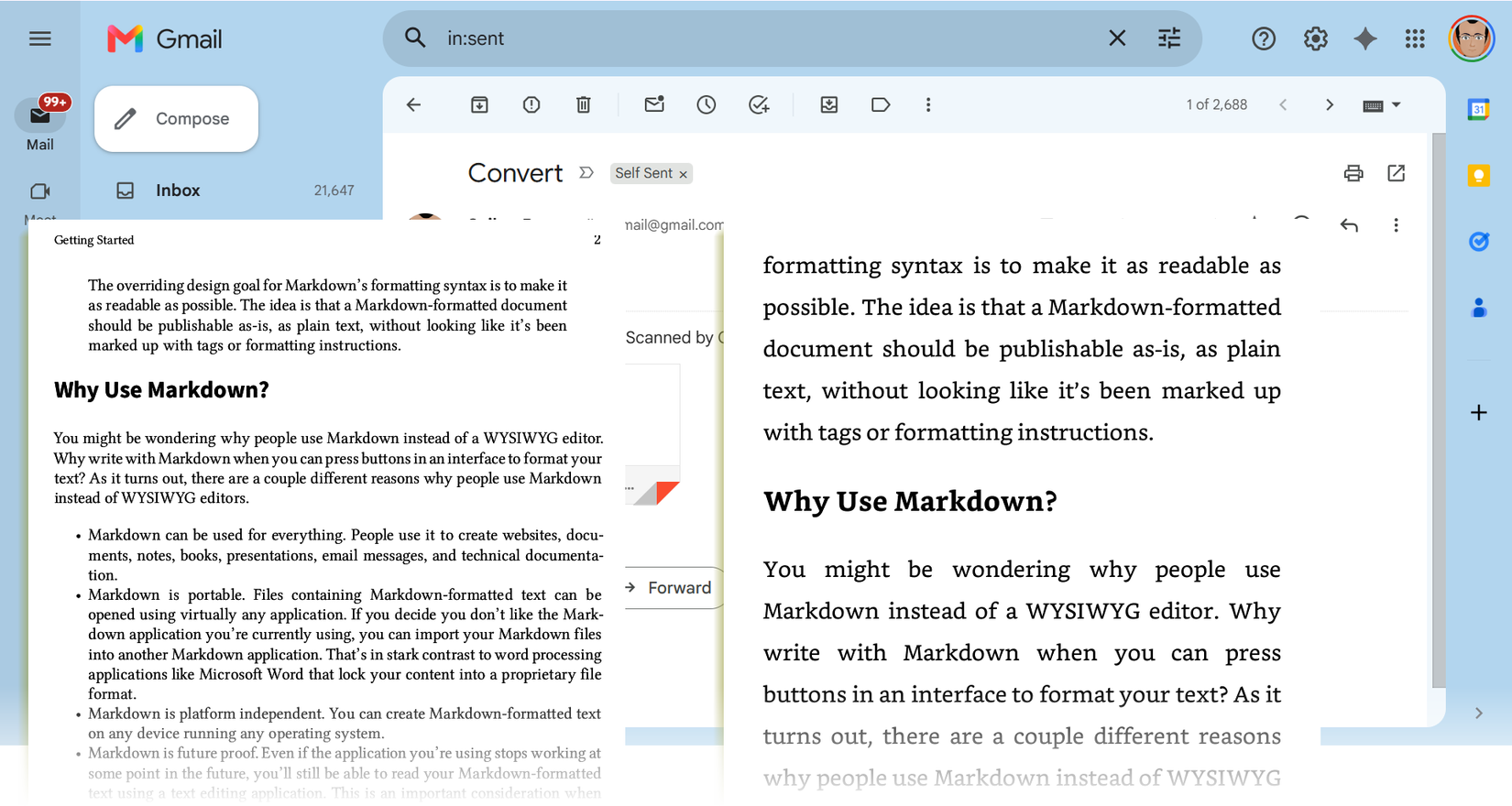 Your Kindle has a hidden email address that instantly delivers any document