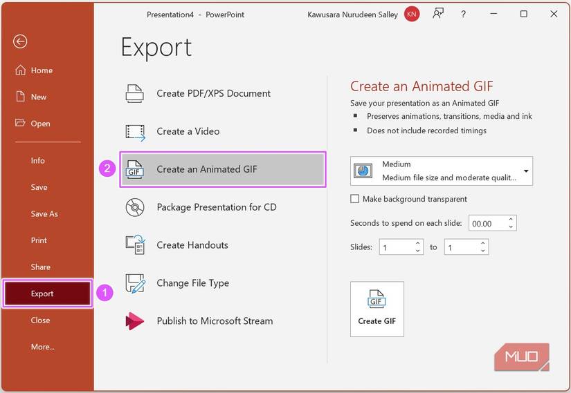 How to Create an Animated GIF in Microsoft PowerPoint