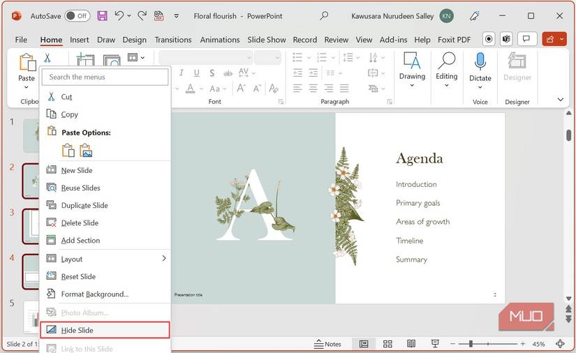 How to Hide or Unhide Slides in Microsoft PowerPoint