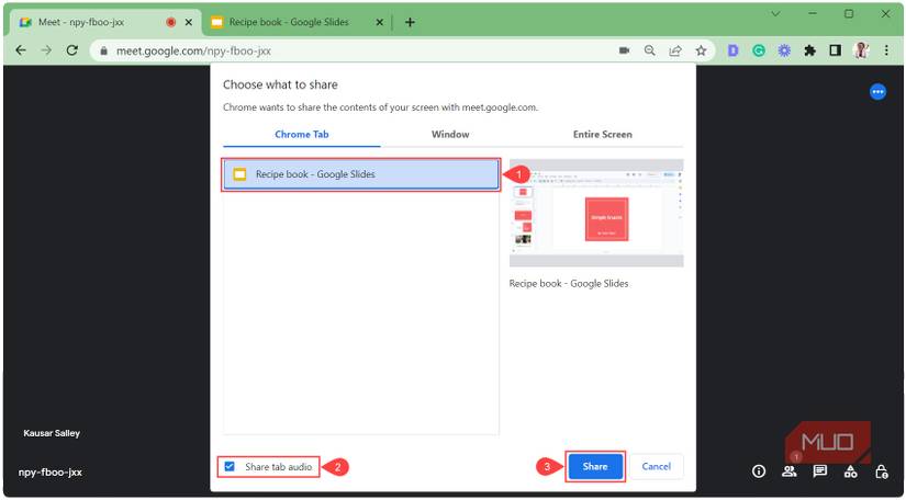 How to Present Google Slides in Google Meet