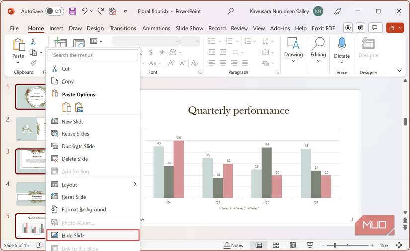 How to Hide or Unhide Slides in Microsoft PowerPoint