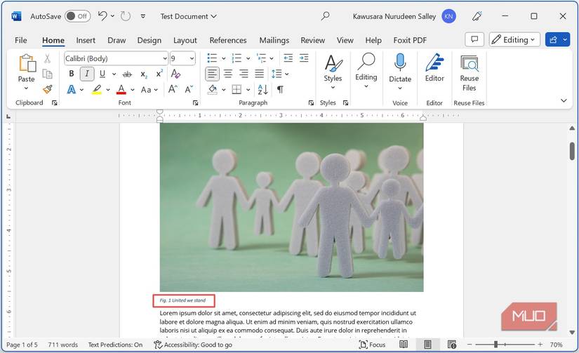 How to Add Captions to Figures and Tables in Microsoft Word