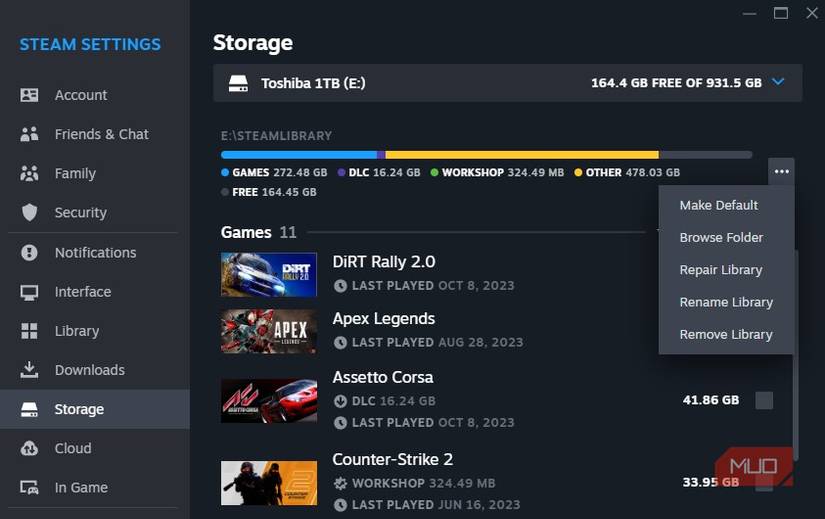 How to Use Steam’s Storage Manager to Quickly Manage Your Games
