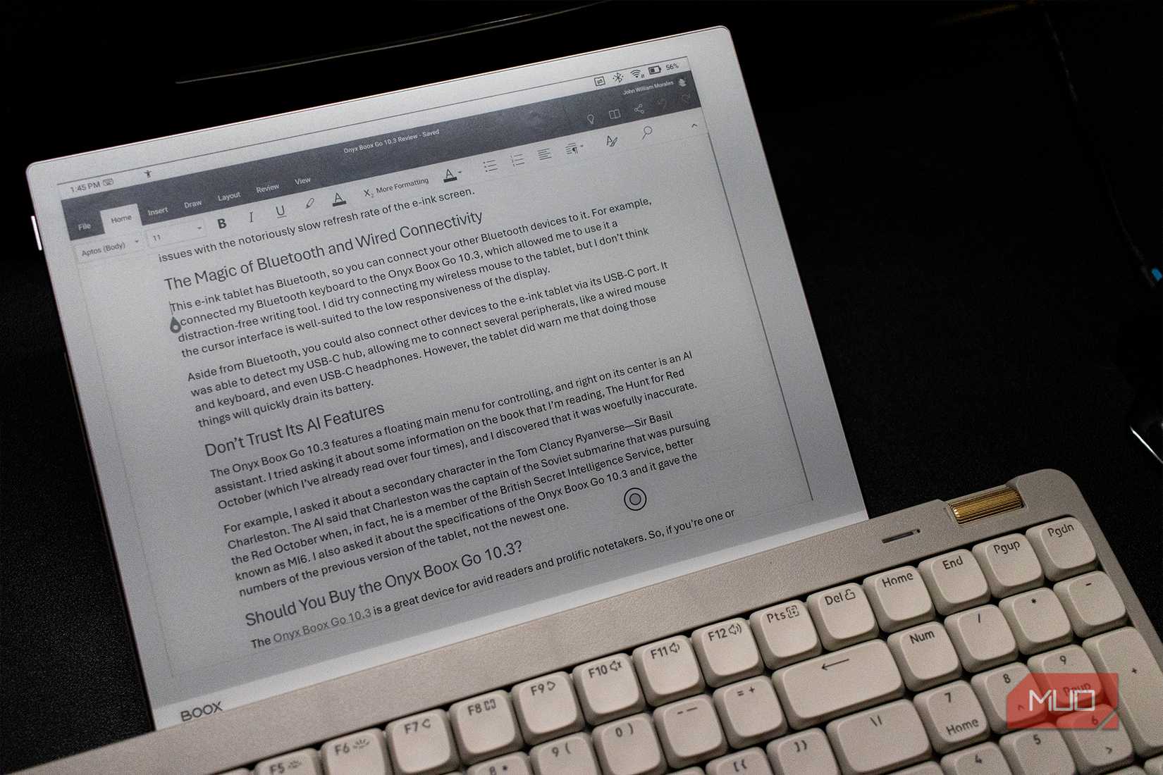 Onyx Boox Go 10.3 Review: Great for Reading and Note Taking