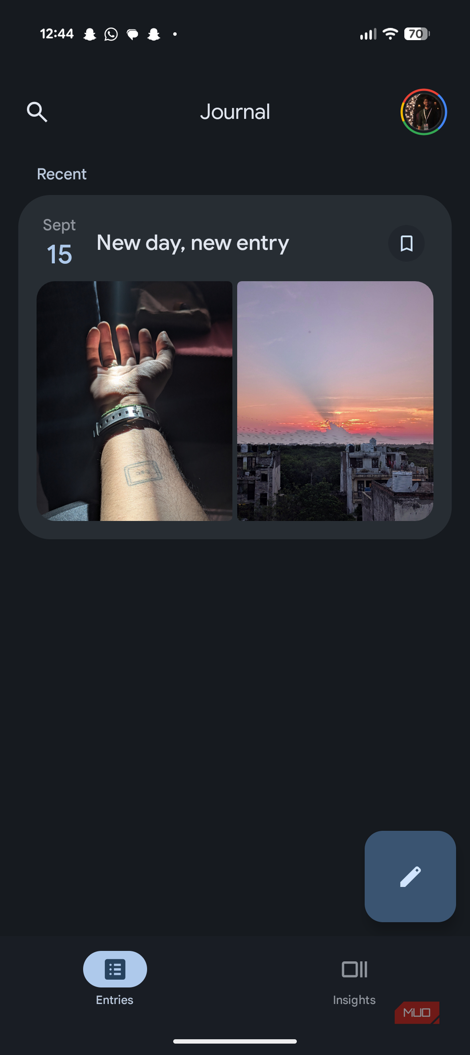 I found the perfect journaling app for my phone and it's actually built-in