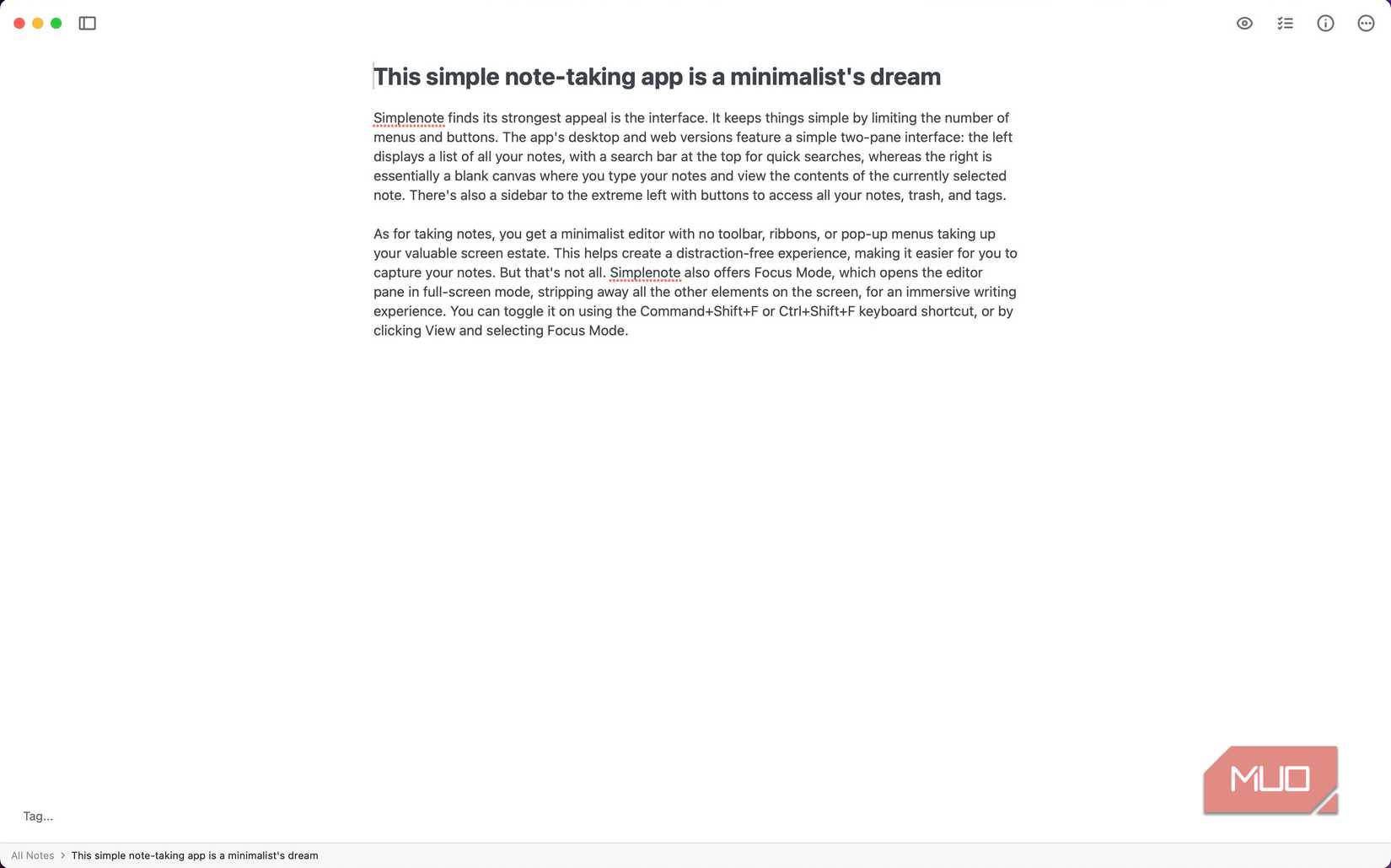 This simple note-taking app is a minimalist's dream