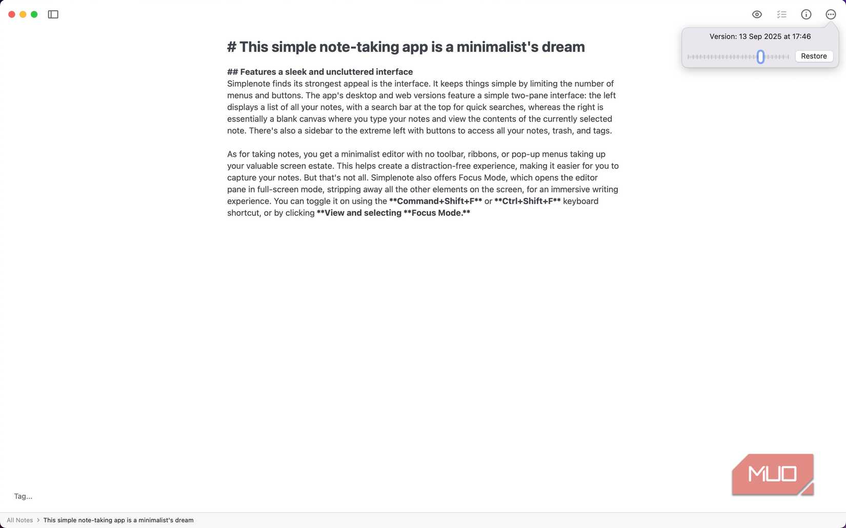 This simple note-taking app is a minimalist's dream