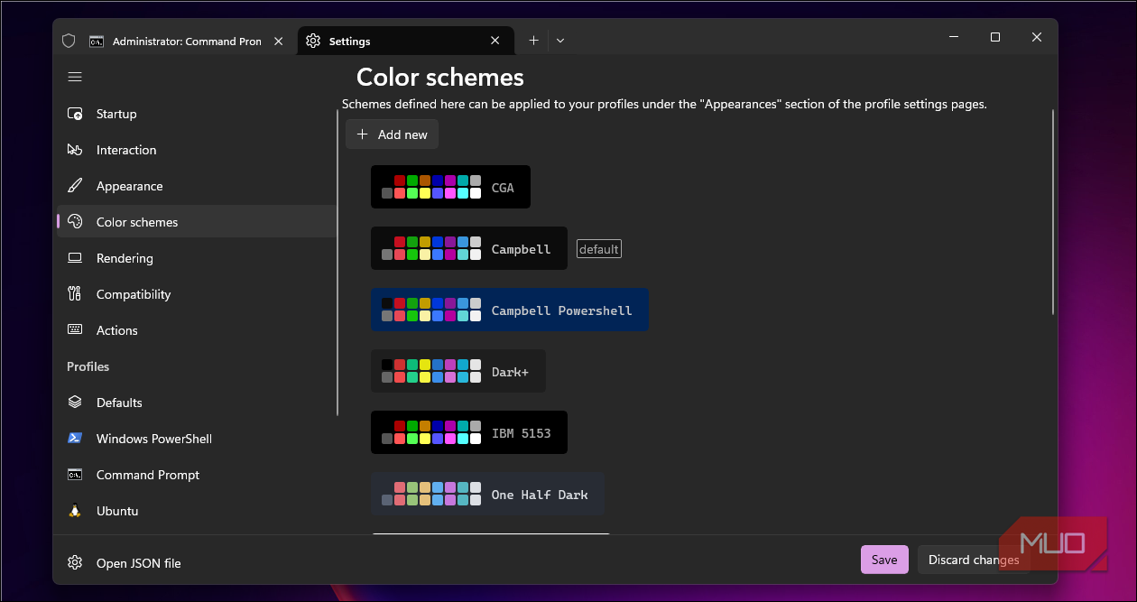 command prompt colours