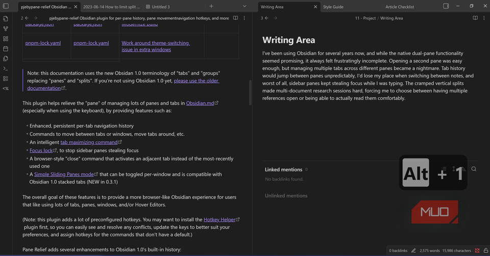 This Obsidian plugin finally gave me the dual-pane layout I wanted