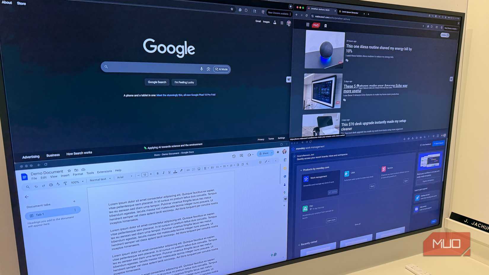 How a 55-inch Samsung Frame TV solved my multi-monitor mess