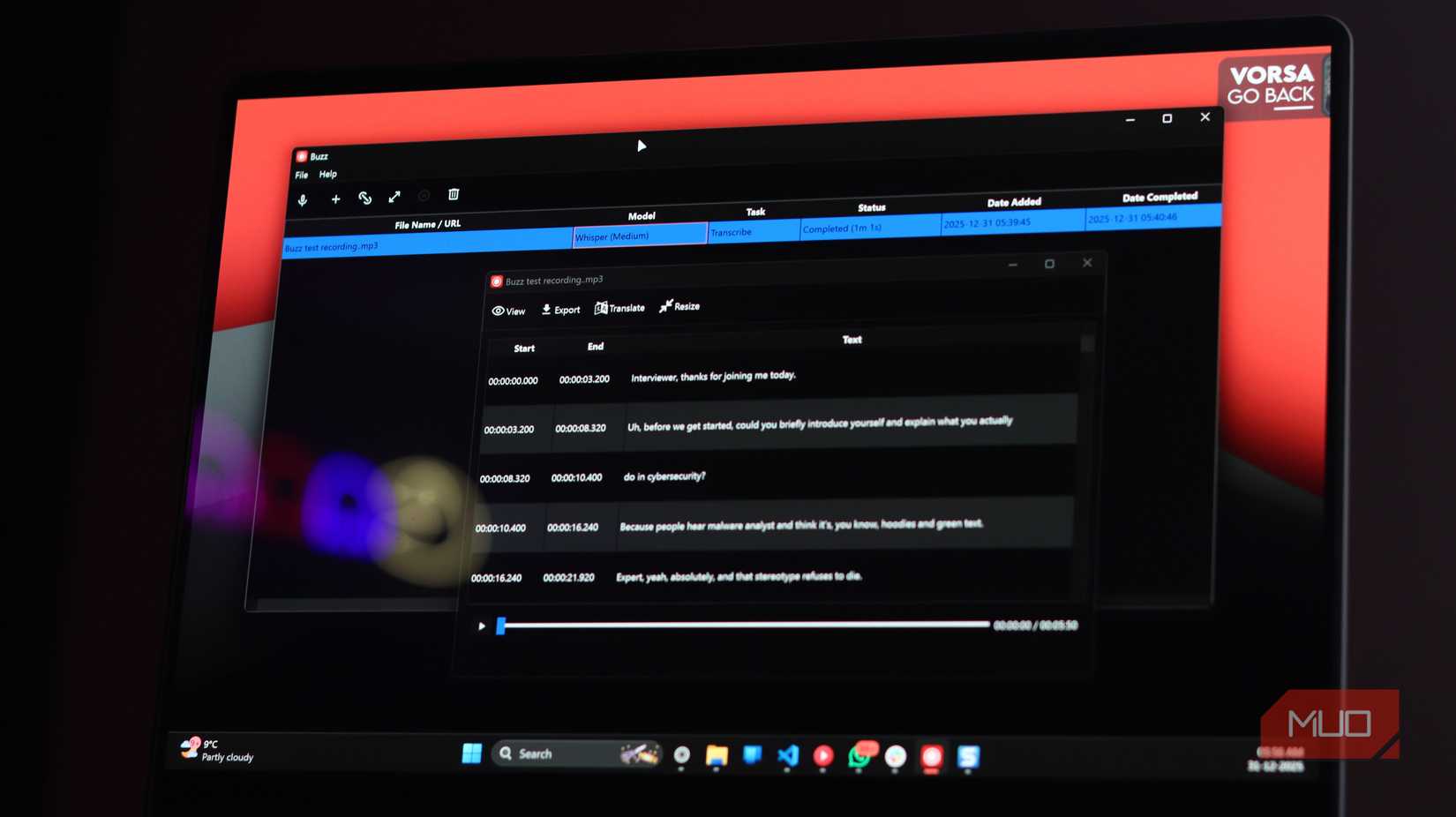 I transcribed hours of interviews offline using this open-source tool