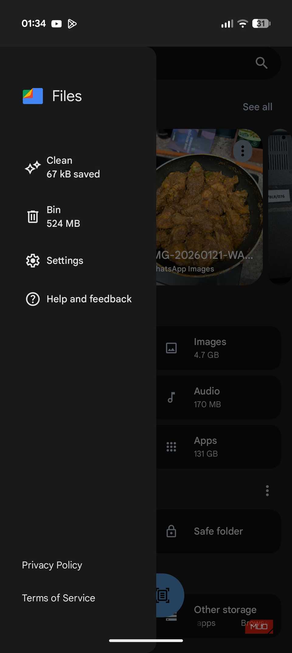 I cleaned up my Android storage using one hidden menu