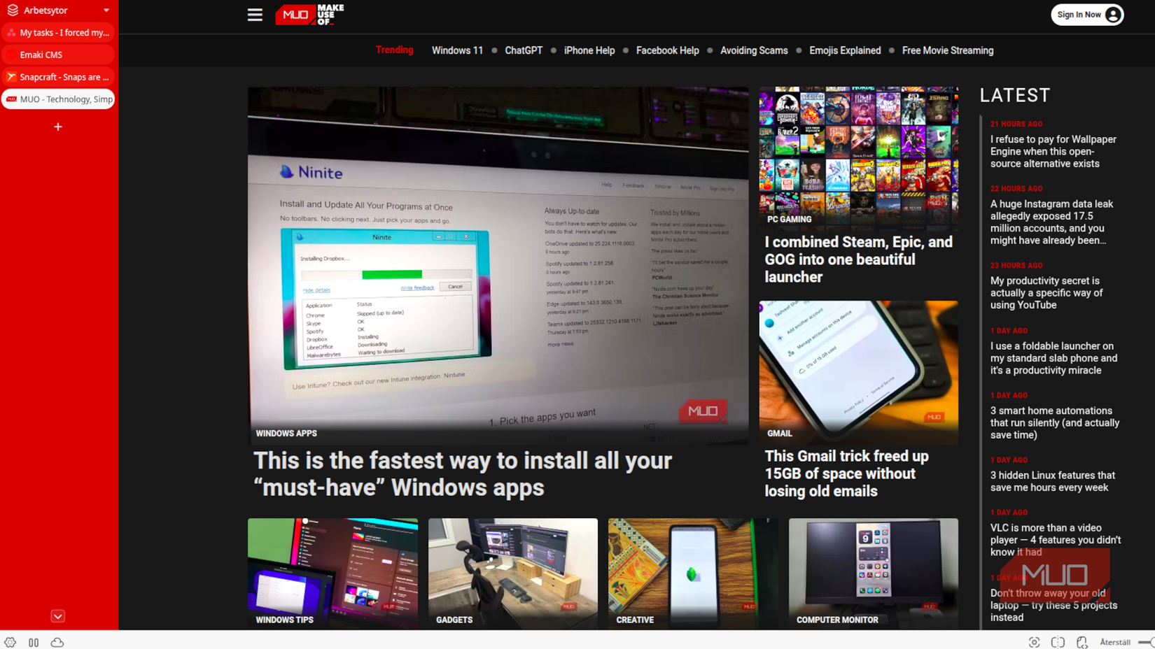 I forced myself to use Vertical Tabs for a week and I can never go back