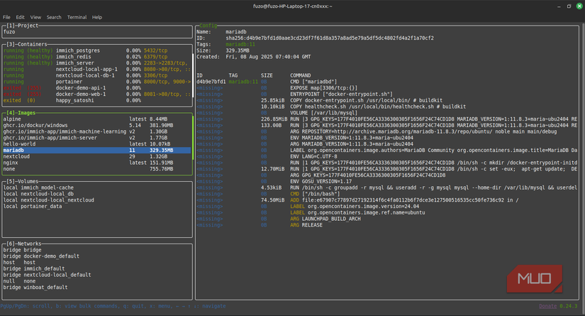 This gorgeous terminal UI changed how I use Docker on Linux