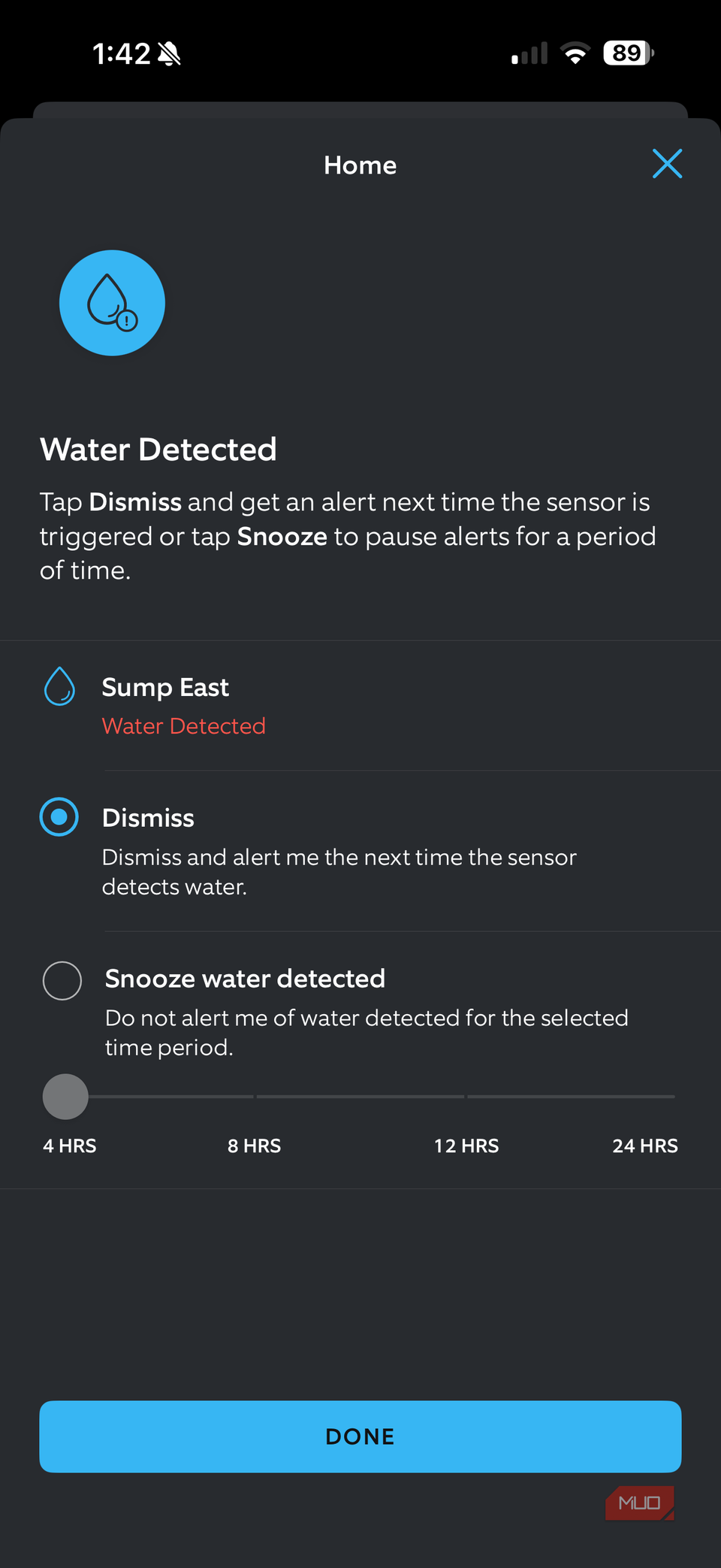 I added a cheap water leak sensor under my sink, and it's already paid ...