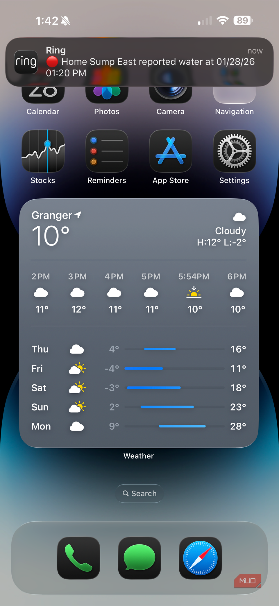 I added a cheap water leak sensor under my sink, and it's already paid ...