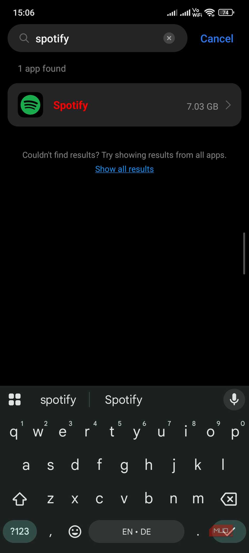 I cleared my Spotify "ghost" downloads, and my storage is finally free