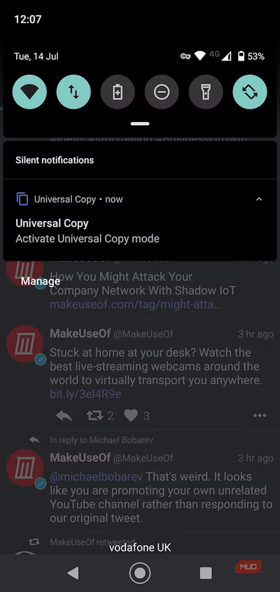 I copy text from any app that blocks text selection using this tool
