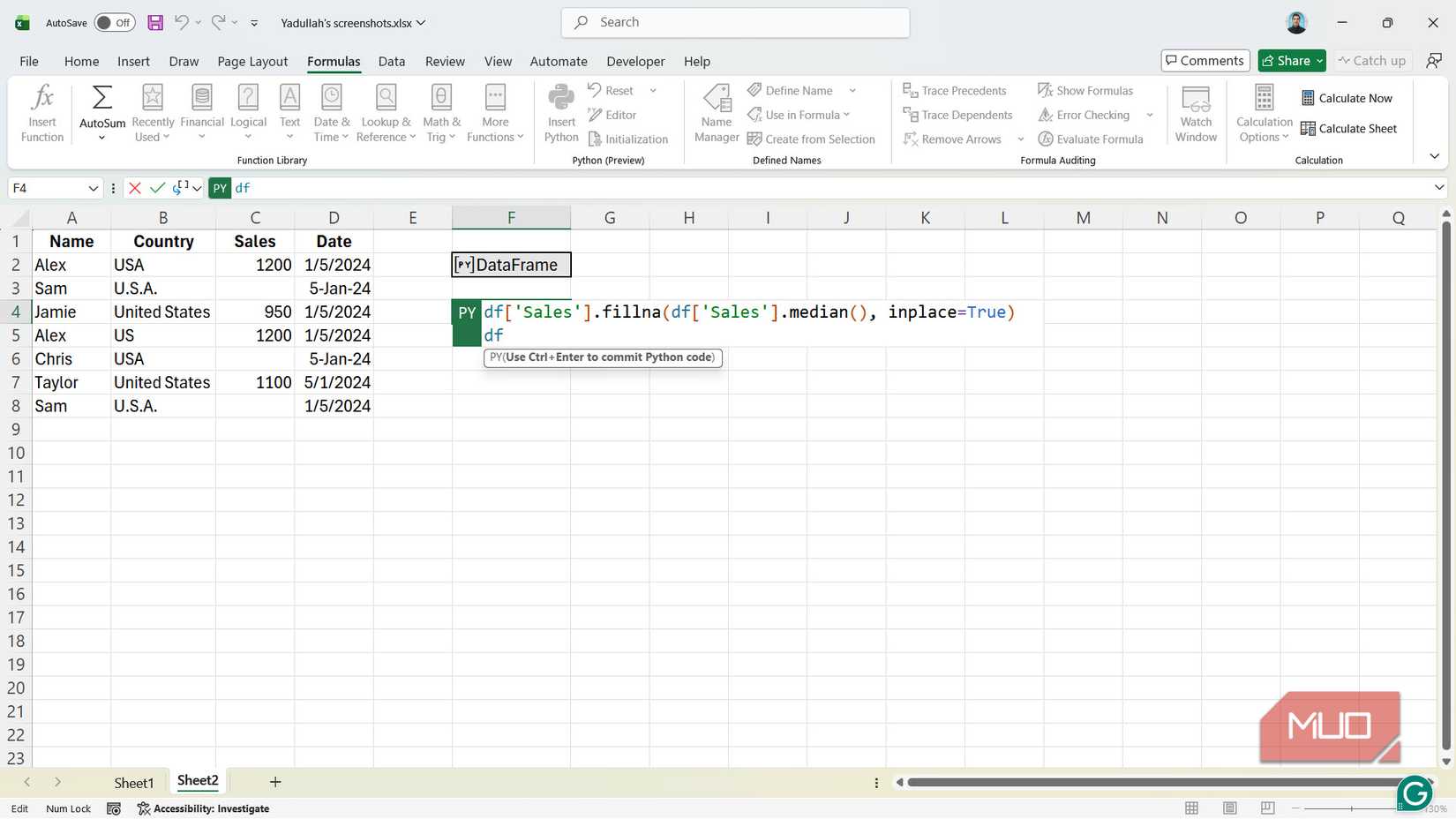 You don't need to be a coder to use Python in Excel for data cleaning