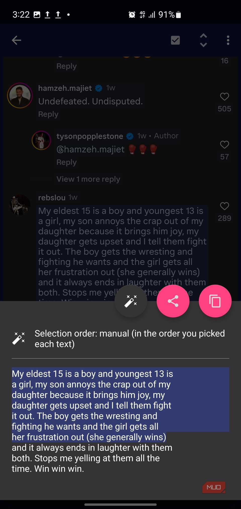 I copy text from any app that blocks text selection using this tool