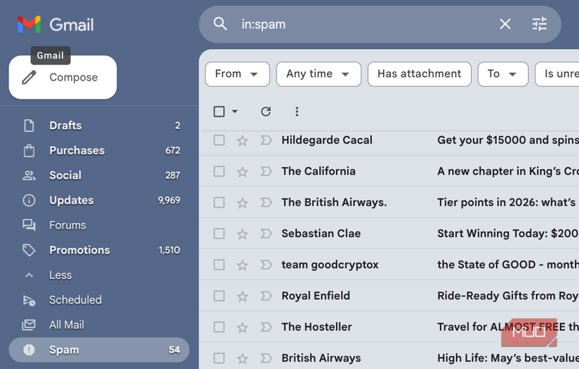 I cleaned up my Gmail storage and got back way more space than expected