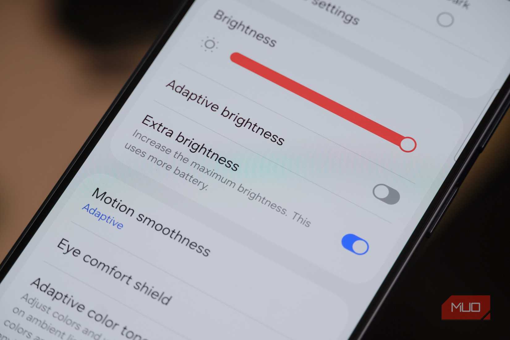 There are Android brightness settings past the slider that I wish ...