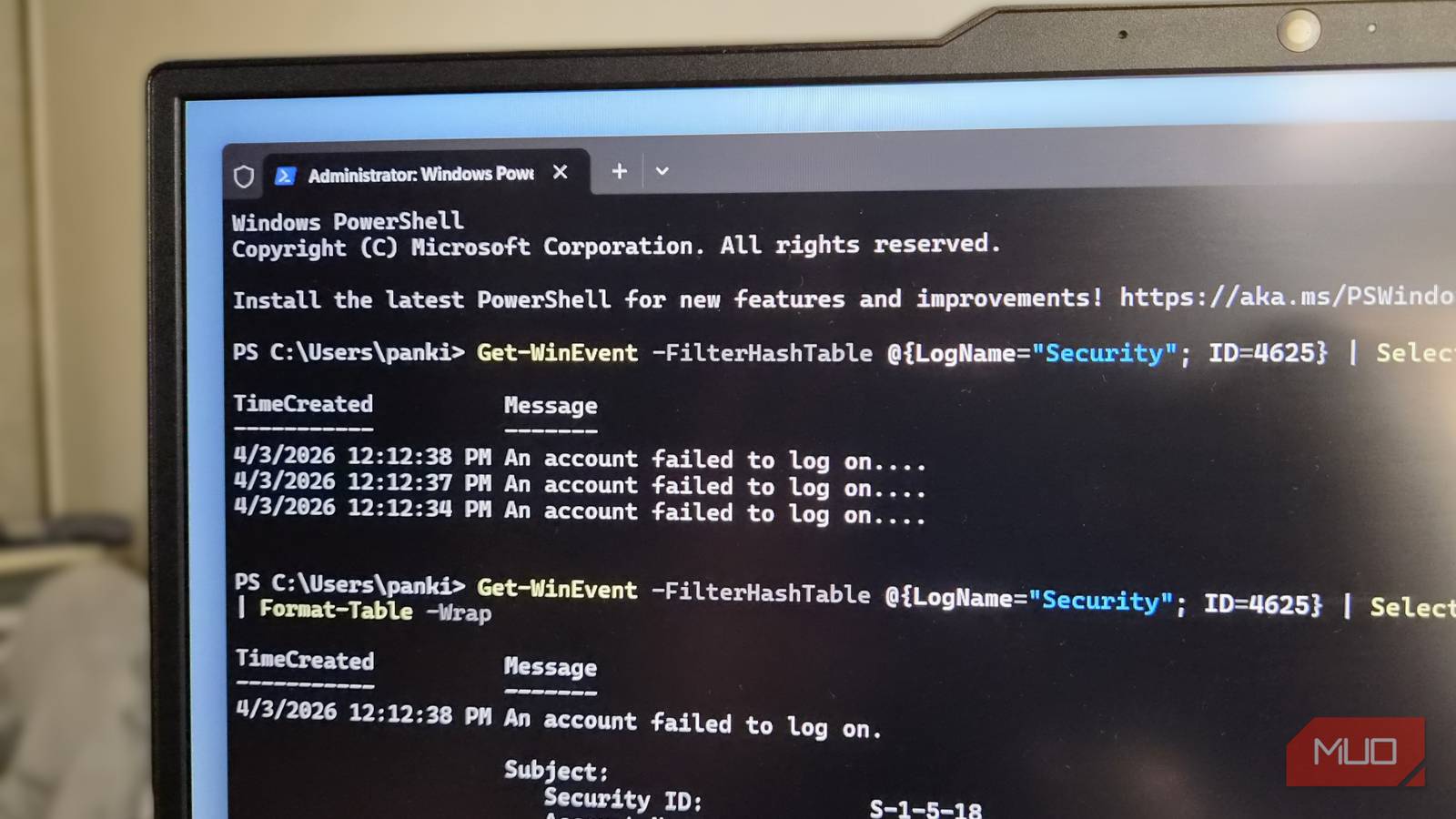 I stopped using Event Viewer to check failed logins after discovering ...
